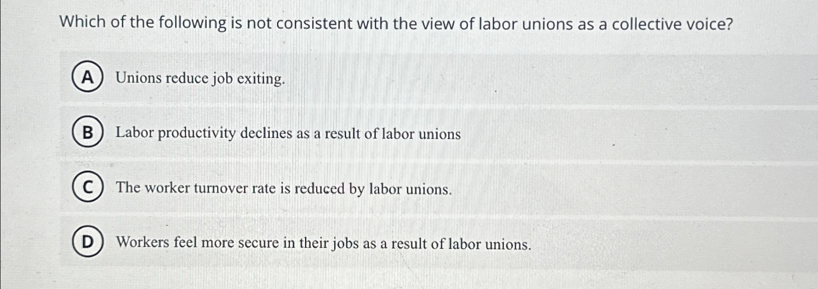 Solved Which of the following is not consistent with the | Chegg.com