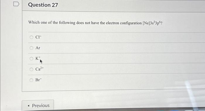 Solved Question 27 Which one of the following does not have | Chegg.com