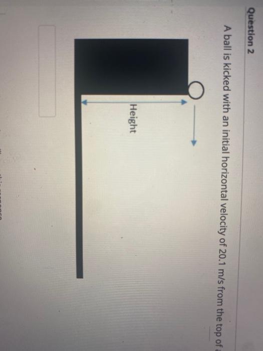 Solved A ball is kicked with an initial horizontal velocity | Chegg.com