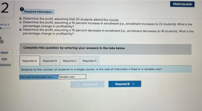 Solved Help Save & Exit Submit 2 Check my work 1 Part 1 of 3 | Chegg.com