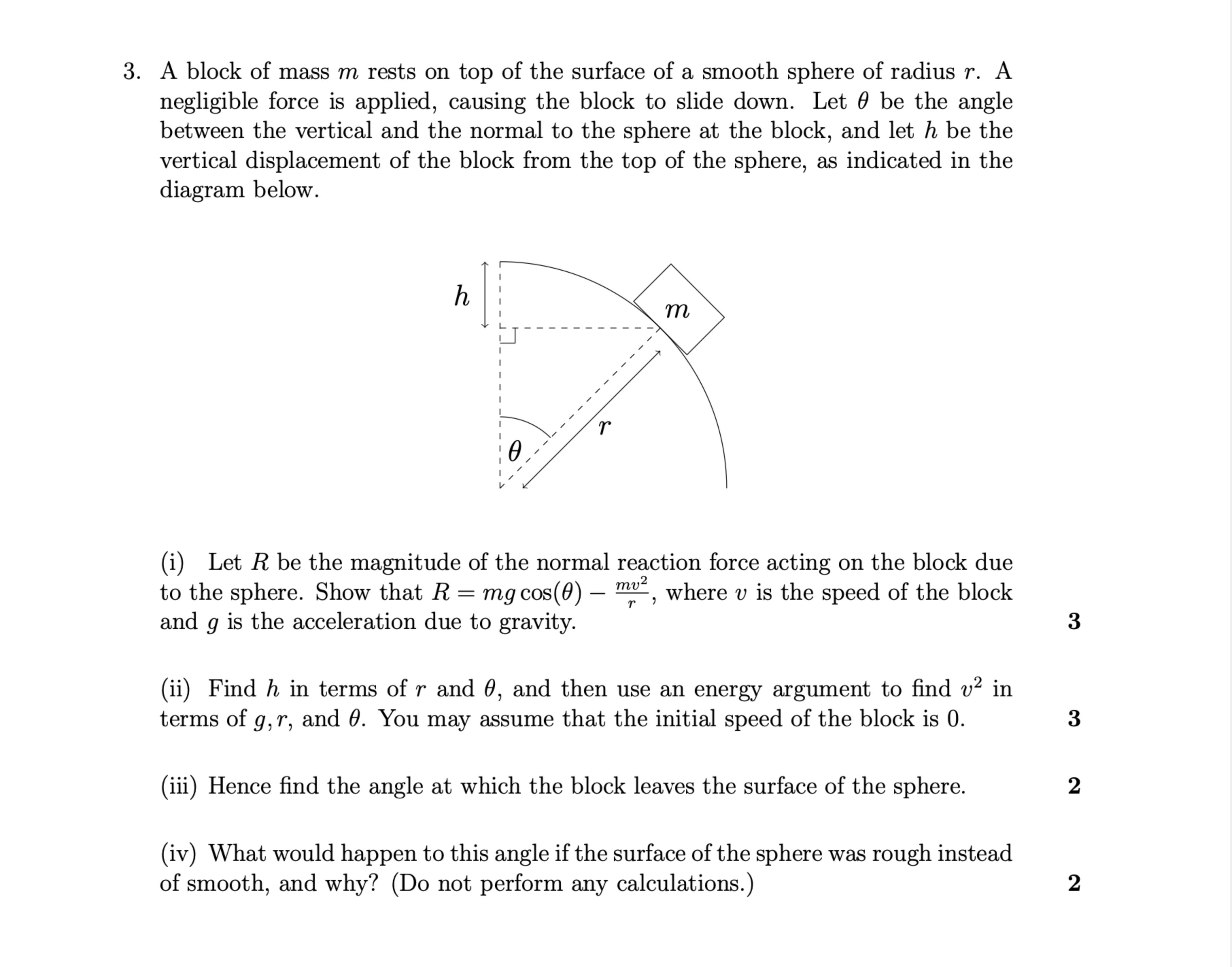 Solved A block of mass m ﻿rests on top of the surface of a | Chegg.com
