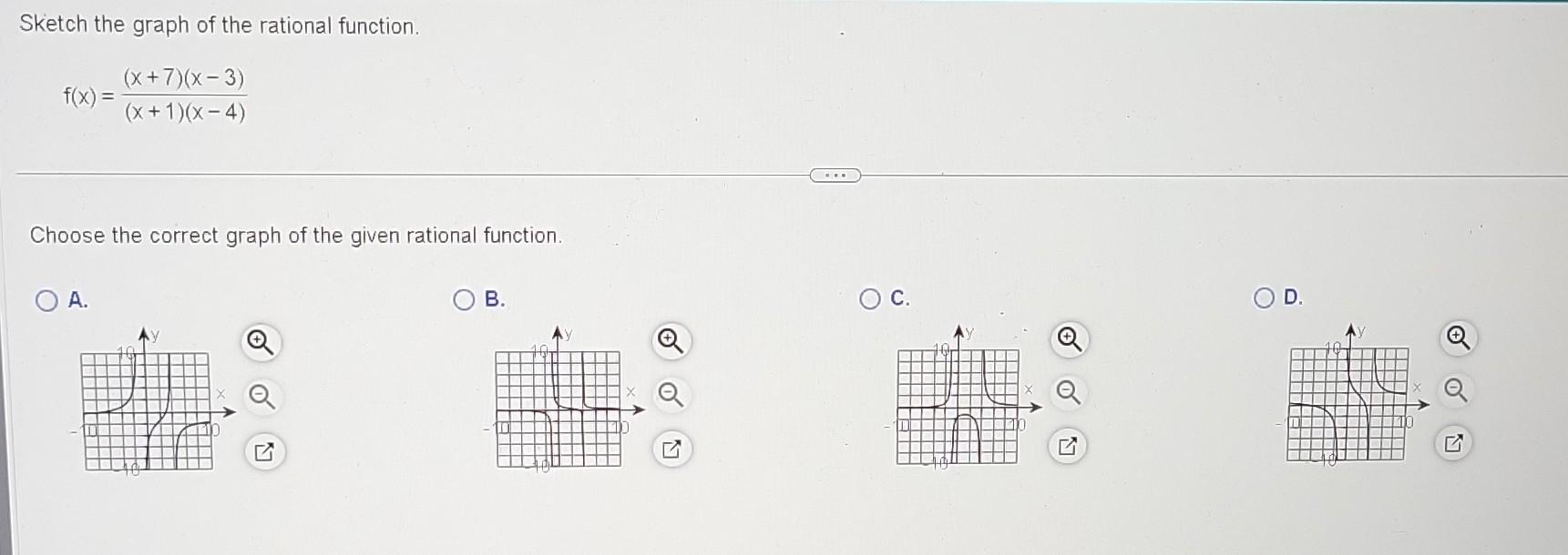 Solved Sketch the graph of the rational function. | Chegg.com