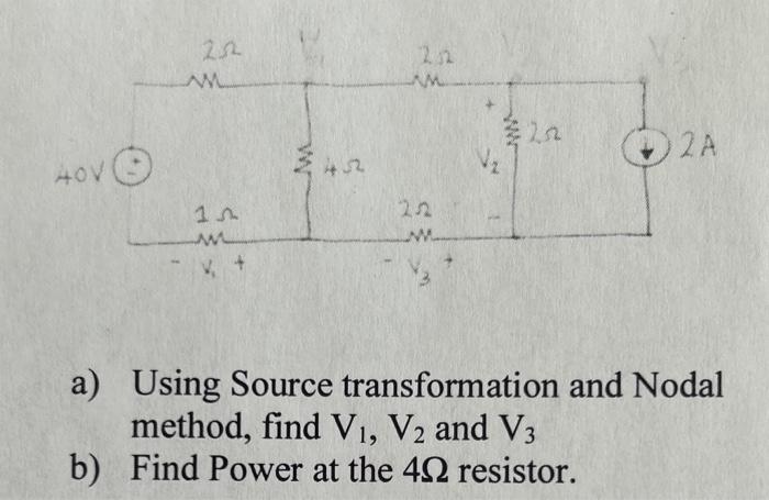 Solved a) Using Source transformation and Nodal method, find | Chegg.com