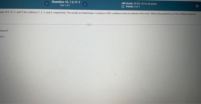 Solved 1,1,2,4,3,4,3,3,4,2= What is the confidence interval | Chegg.com