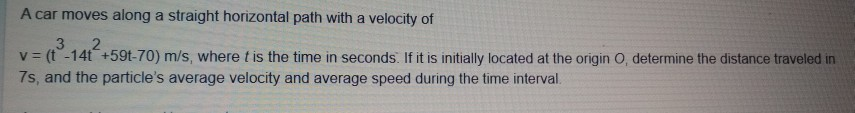 Solved A car moves along a straight horizontal path with a | Chegg.com