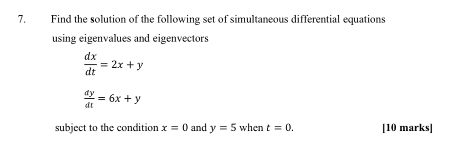 Solved Find the solution of the following set of | Chegg.com