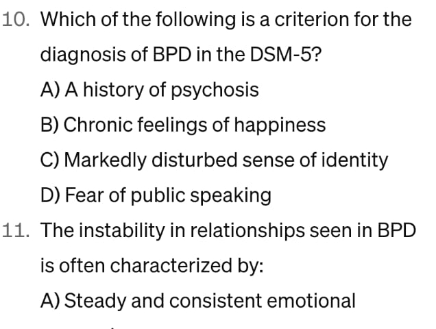 Solved Which of the following is a criterion for the | Chegg.com