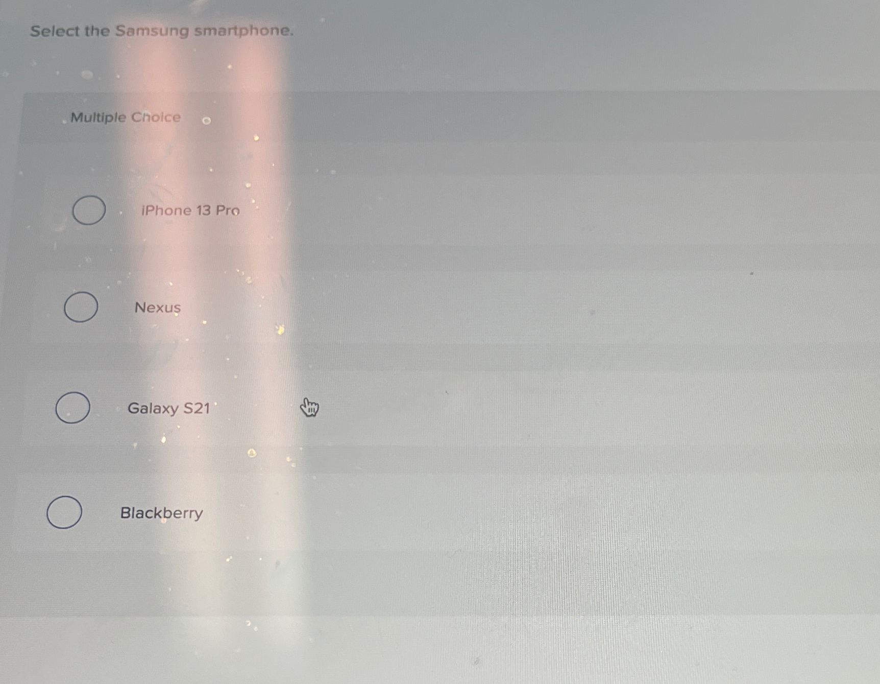 Solved Select the Samsung smartphone.Multiple Cholce | Chegg.com