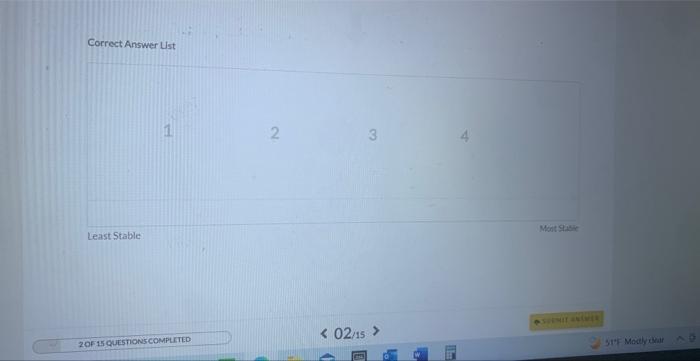 Solved Arrange the following radicals in order of increasing | Chegg.com