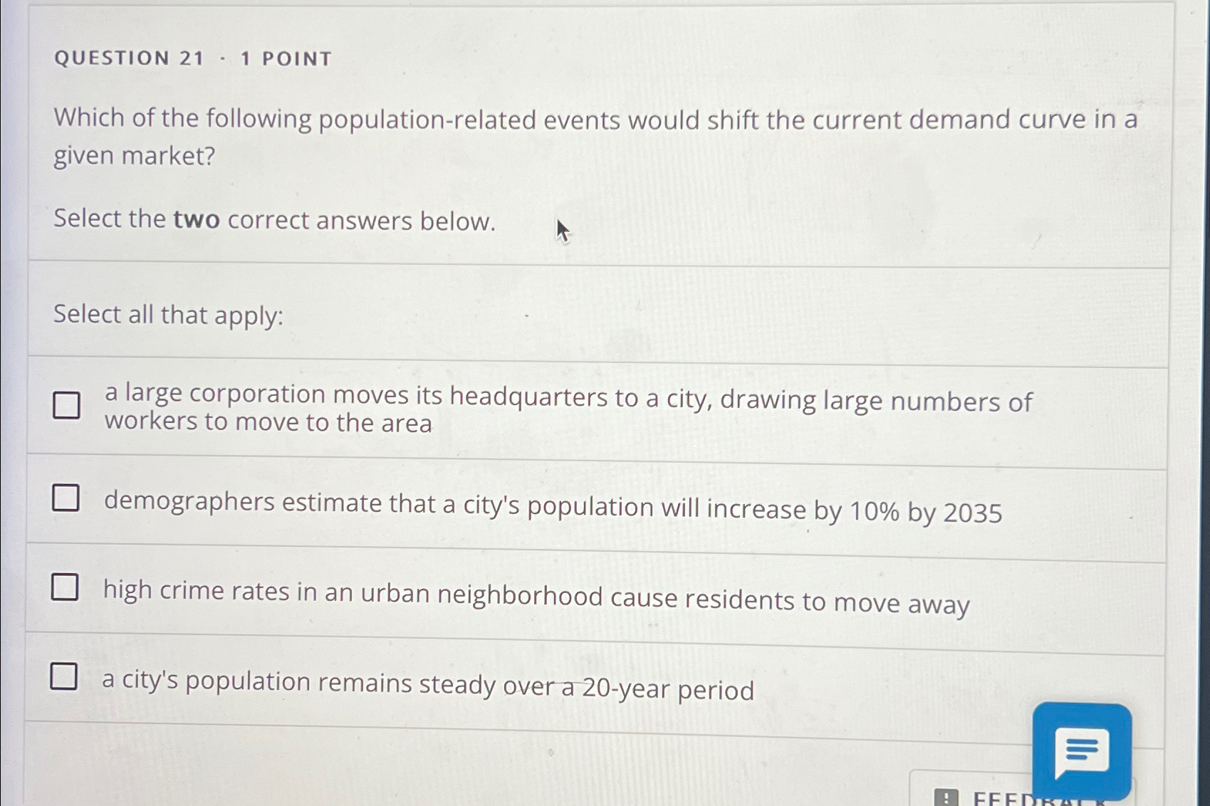 Solved QUESTION 21*1 ﻿POINTWhich of the following | Chegg.com