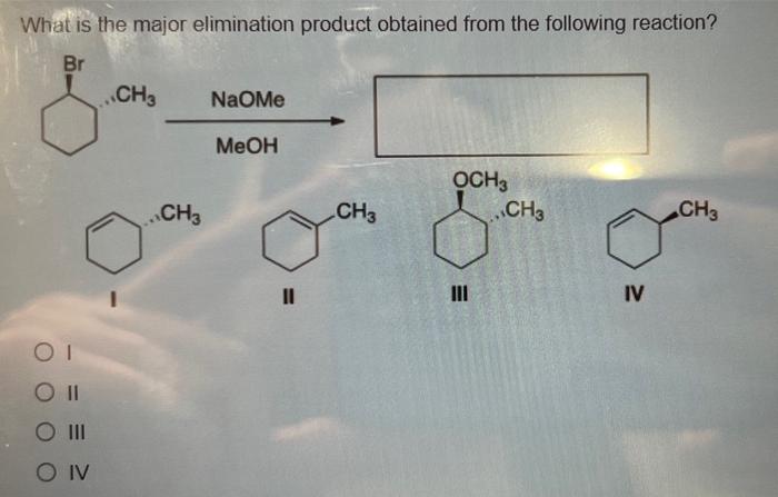 Solved What is the major product of the following reaction? | Chegg.com