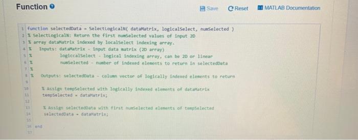 Solved Logically indexing a specified number of elements. | Chegg.com