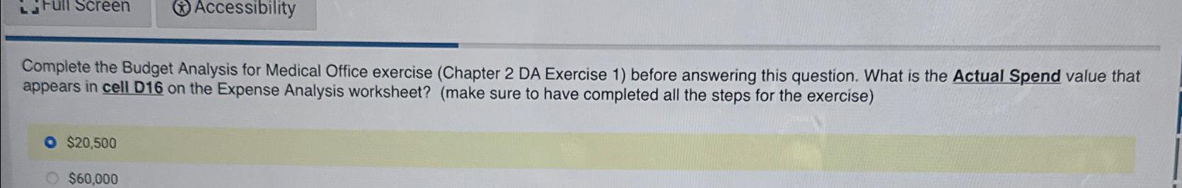 Complete the Budget Analysis for Medical Office | Chegg.com