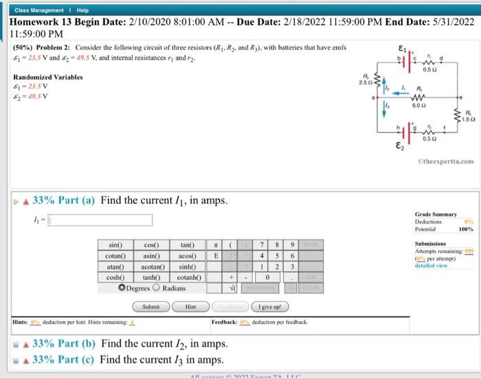 Solved Class Management | Help દi Homework 13 Begin Date: | Chegg.com