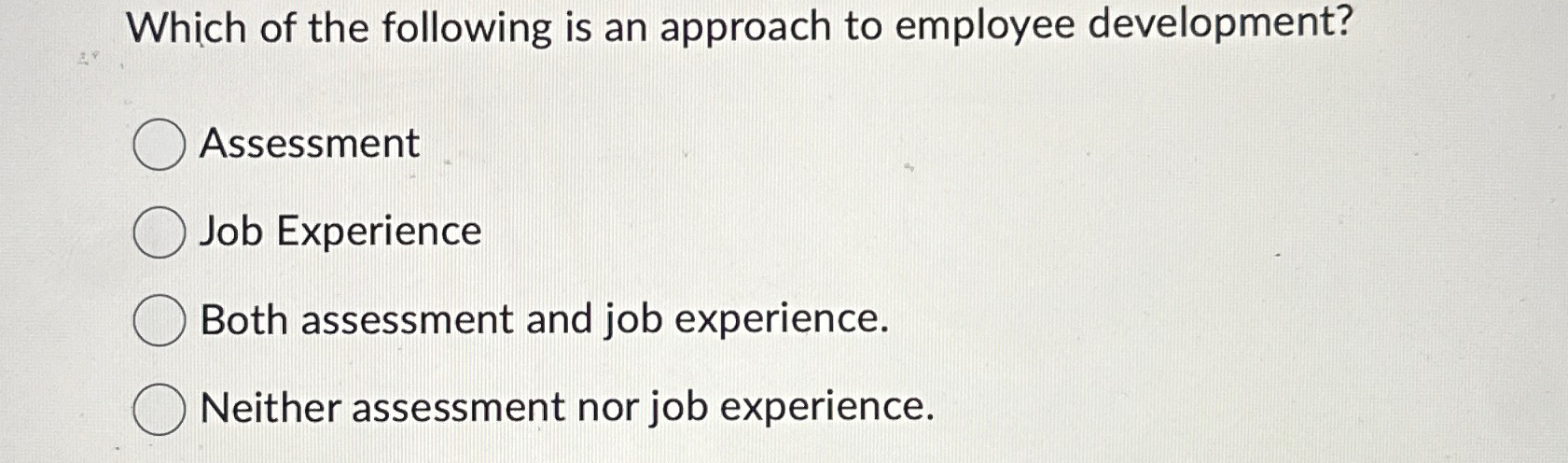 Solved Which of the following is an approach to employee | Chegg.com