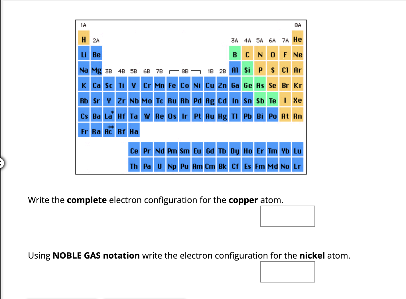 Solved Write the complete electron configuration for the | Chegg.com