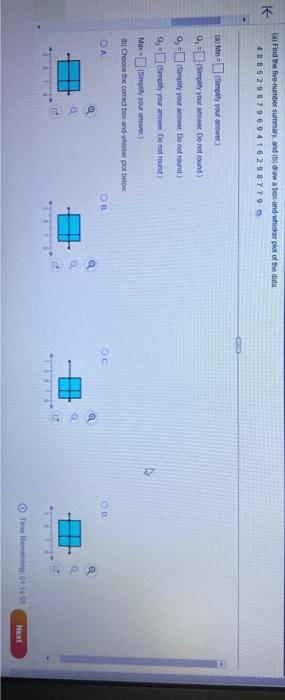 Solved (a) Find the five -number summary, avd (b) draw a | Chegg.com