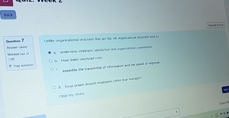 Solved TimelediFlag questionUnlike organizational structures | Chegg.com