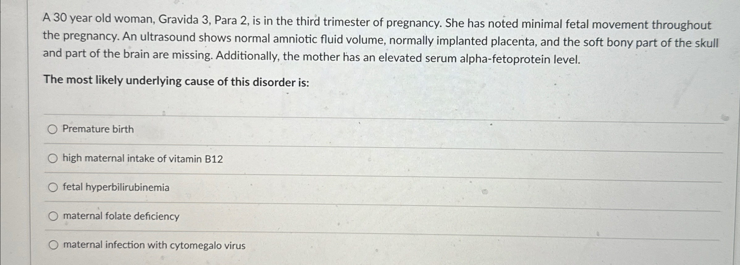Solved A 30 ﻿year old woman, Gravida 3, ﻿Para 2, ﻿is in the | Chegg.com