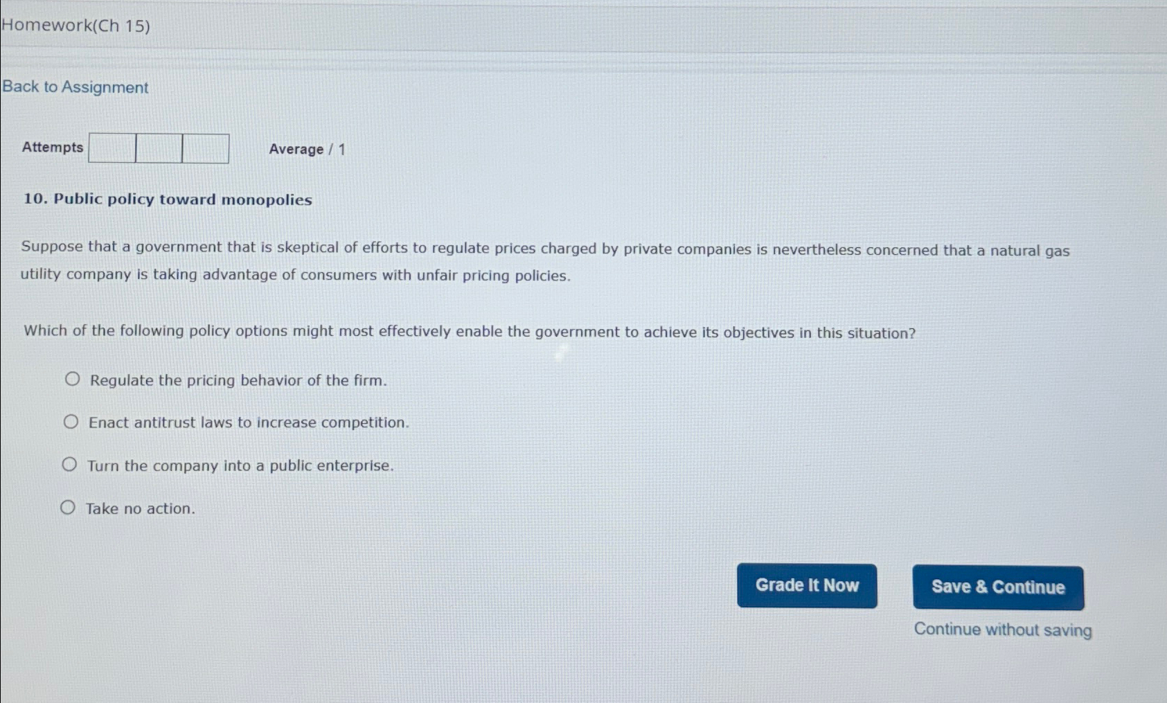 Solved Homework(Ch 15)Back to AssignmentAttemptsAverage | Chegg.com