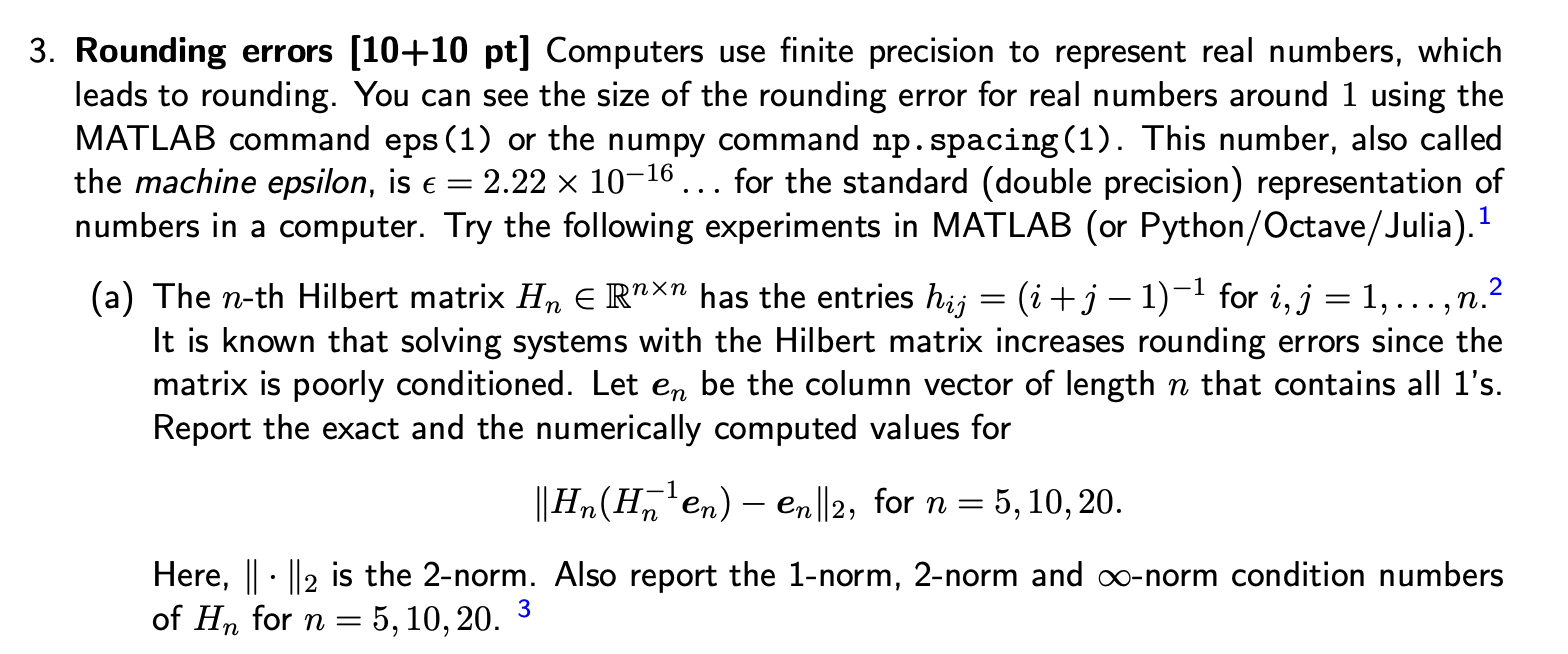 Solved Rounding errors 10+10pt ﻿Computers use finite | Chegg.com