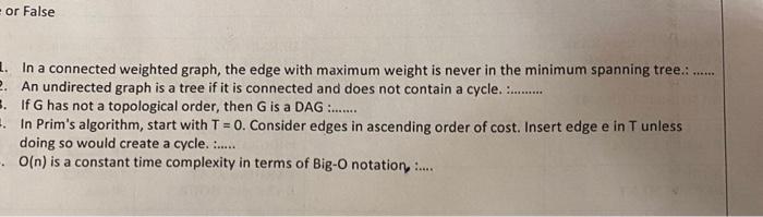 Solved In a connected weighted graph, the edge with maximum | Chegg.com