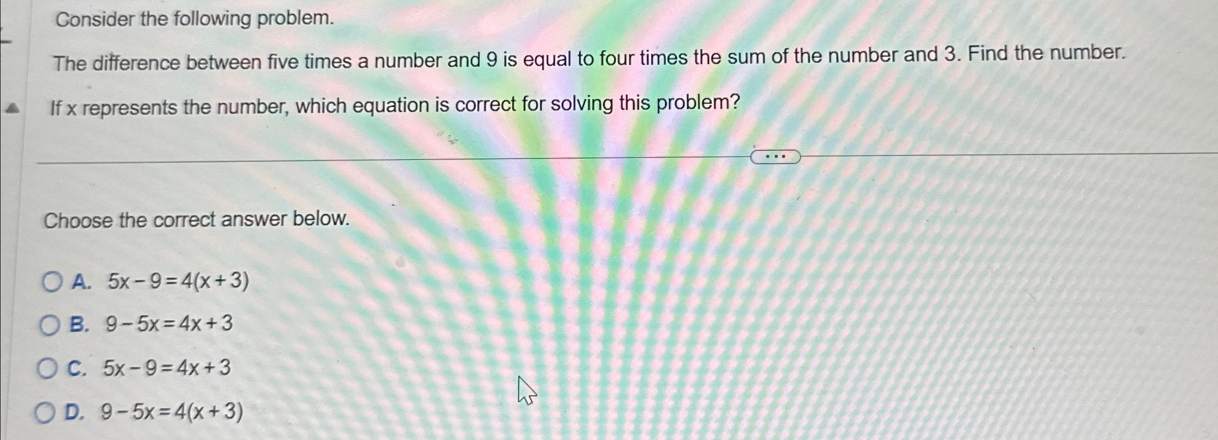 Solved Gonsider the following problem.The difference between | Chegg.com