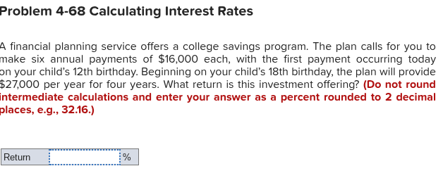 Solved Problem 4-68 ﻿Calculating Interest Rates A financial | Chegg.com