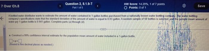 Solved water per 1 galion botile is 0.941 gallon Complete | Chegg.com