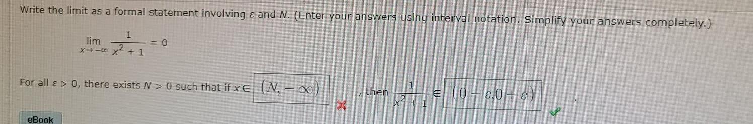 Solved Write the limit as a formal statement involving & and | Chegg.com