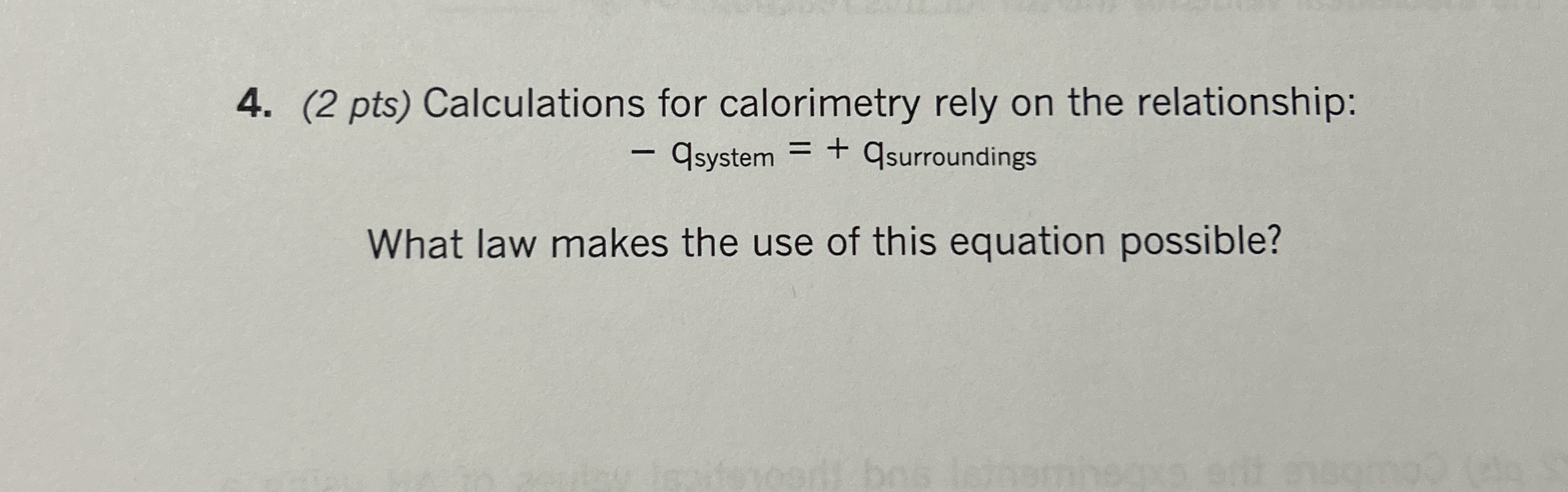 Solved Calculations for calorimetry rely on the | Chegg.com