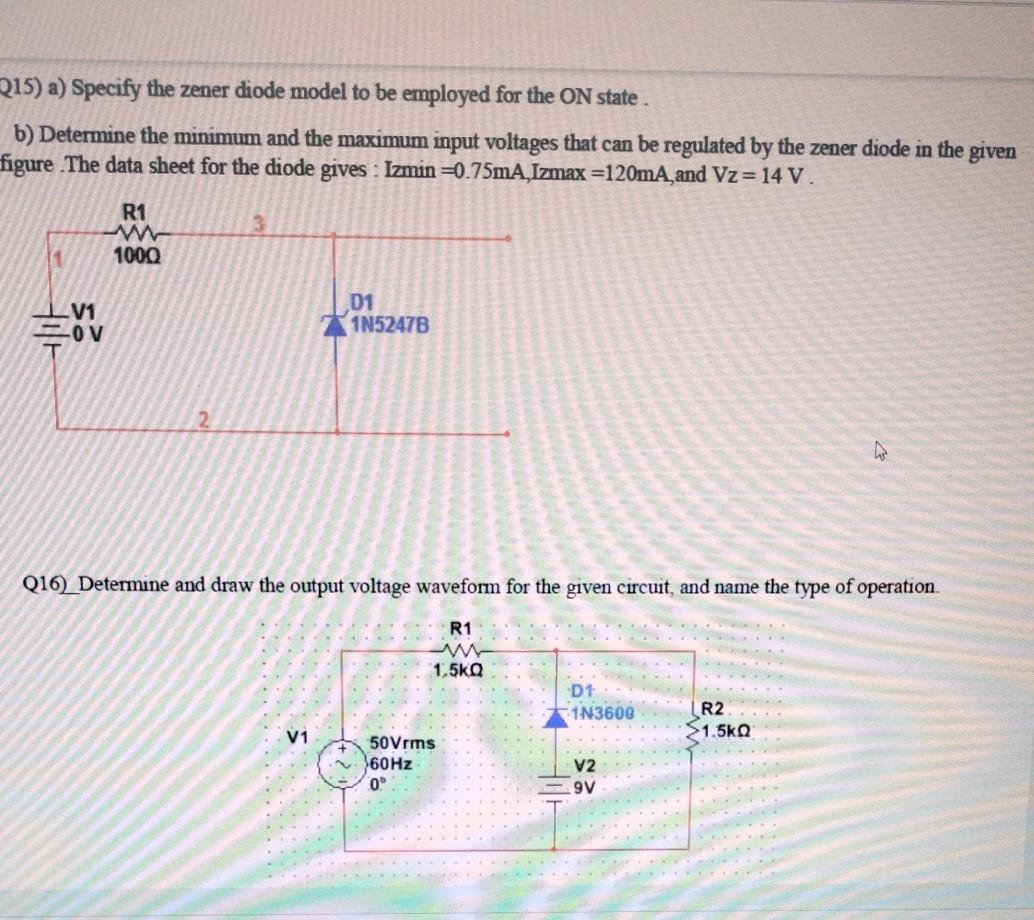Solved Q12) Determine the output voltage Vo in the circuit | Chegg.com