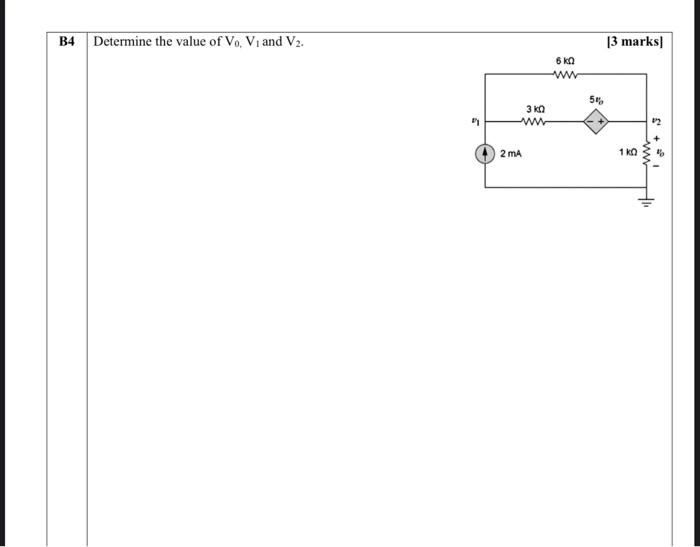Solved Determine the value of V0, V1 and V2. | Chegg.com