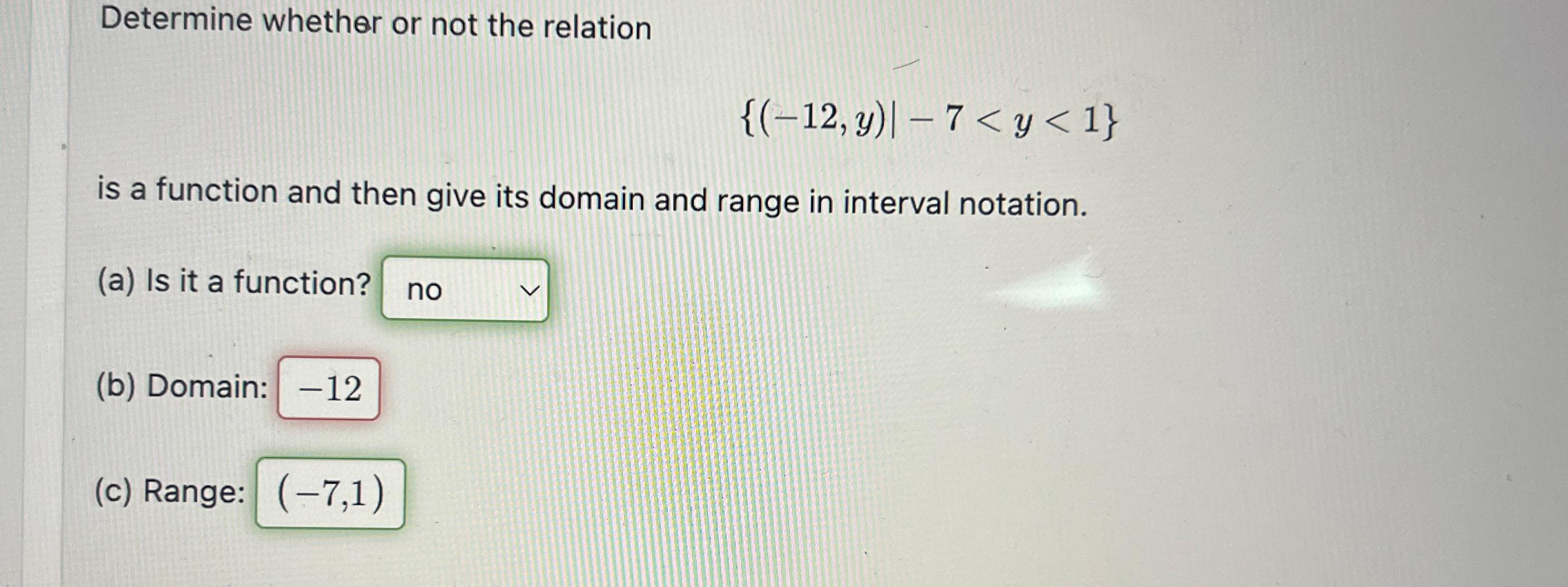 Solved What is the donain and why? | Chegg.com