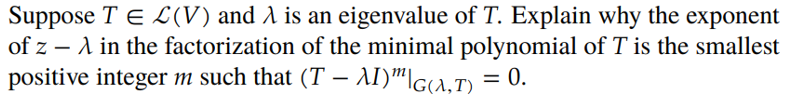 Solved Suppose TinL(V) ﻿and λ ﻿is an eigenvalue of T. | Chegg.com