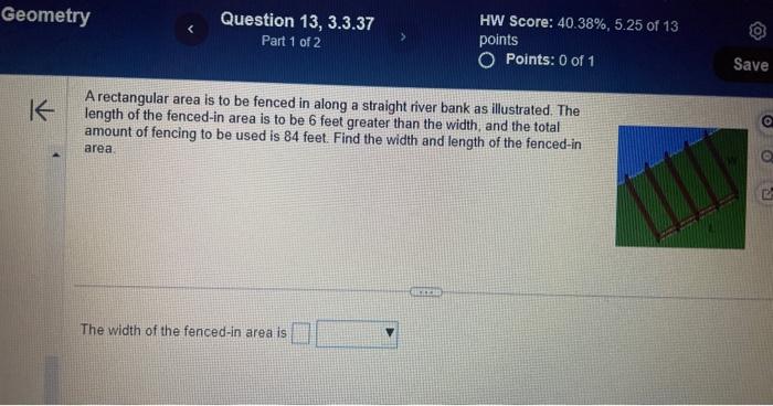 Solved A rectangular area is to be fenced in along a | Chegg.com