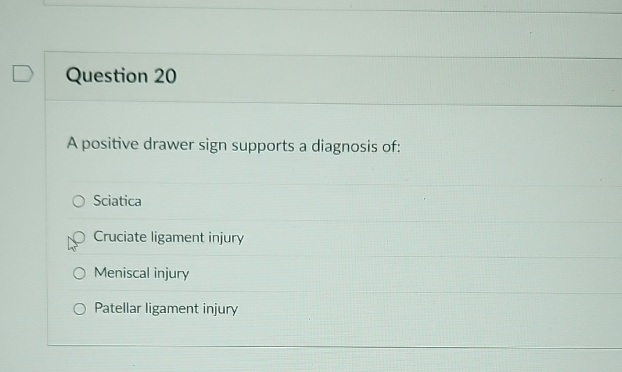Solved Question 20A positive drawer sign supports a | Chegg.com
