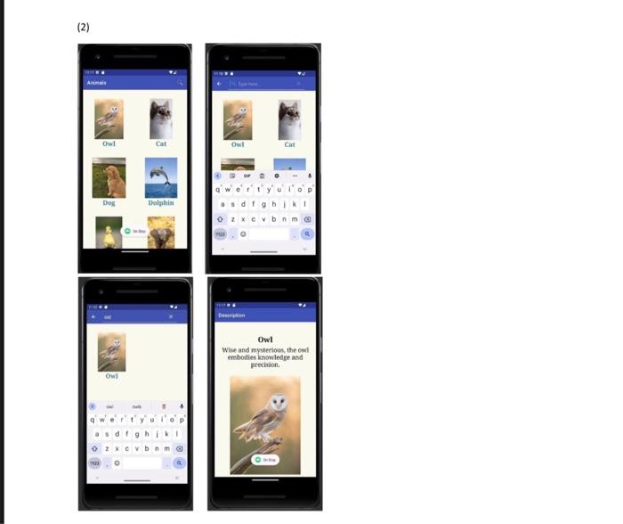 Solved write for me the Java code and XML code in Android | Chegg.com