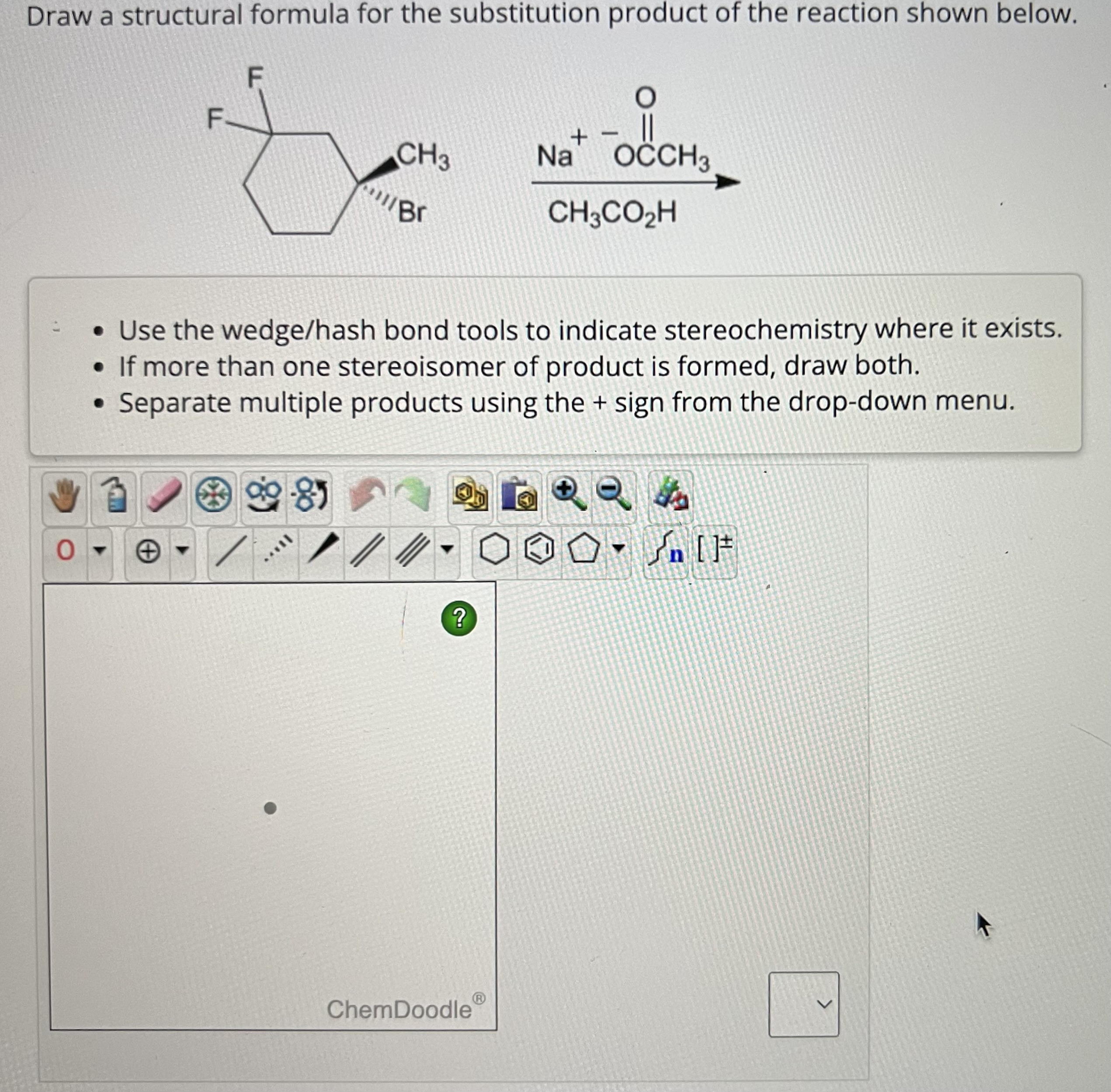 Solved Draw a structural formula for the substitution | Chegg.com