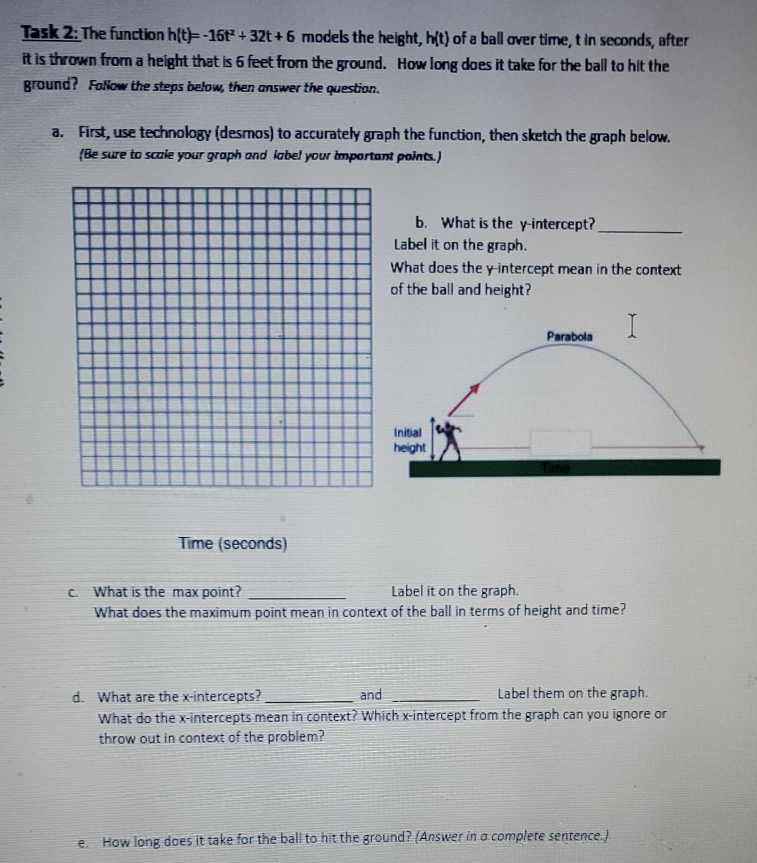 Solved Algebra 1 Opt #4 -Performance Task: Solving | Chegg.com