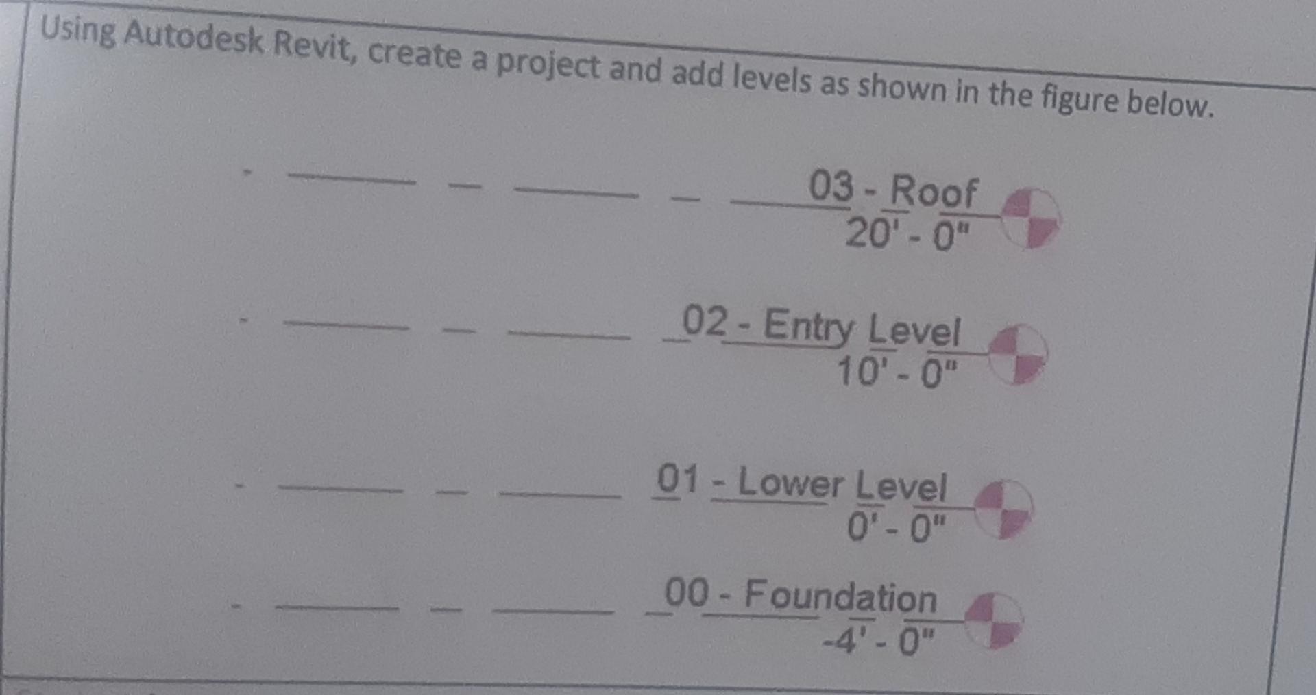 Solved Using Autodesk Revit, create a project and add levels | Chegg.com