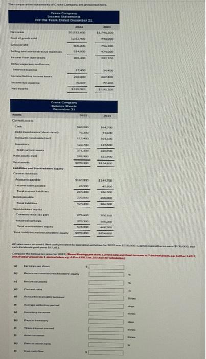 comprehensive statements | Chegg.com
