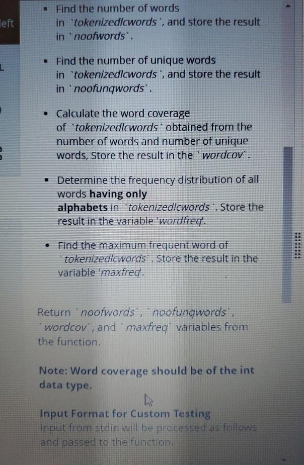 1. Hands-on - NLP - Python - Processing Raw Text NLP | Chegg.com