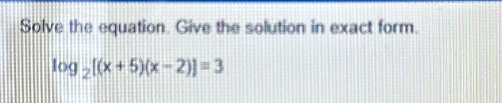 Solved Solve the equation. Give the solution in exact | Chegg.com