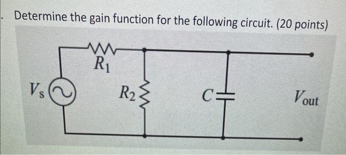 Solved Determine the gain function for the following | Chegg.com