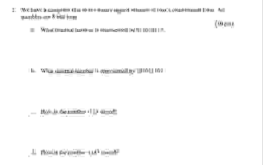 Solved We have a computer that stores binary signed integers | Chegg.com