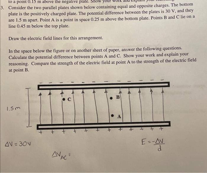 Solved Consider the two parallel plates shown below | Chegg.com