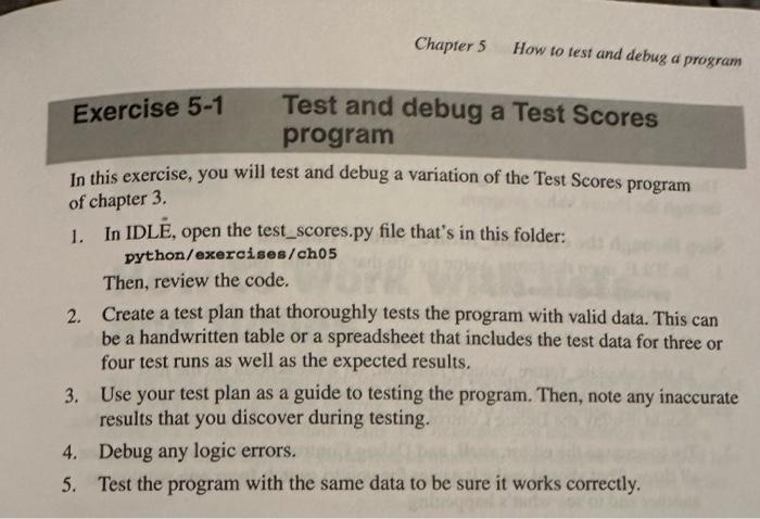 In this exercise, you will test and debug a variation | Chegg.com