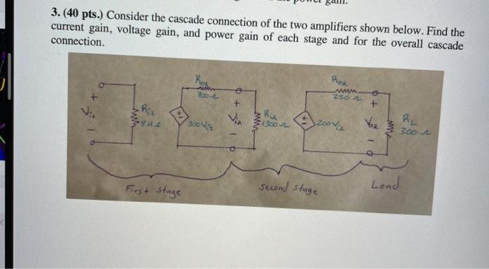 Solved 3.(40 pts. Consider the cascade connection of the two | Chegg.com