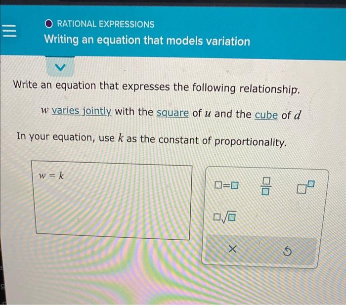 Solved Write An Equation That Expresses The Following